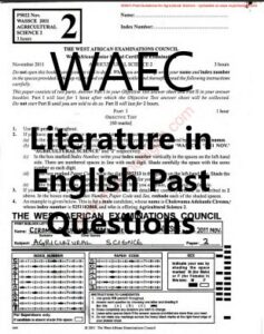WAEC Literature in English Past Questions | pdf DOWNLOAD